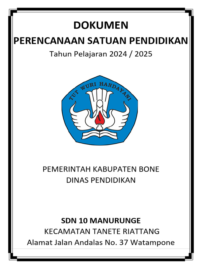 Dokumen Perencanaan Satuan Pendidikan | PDF