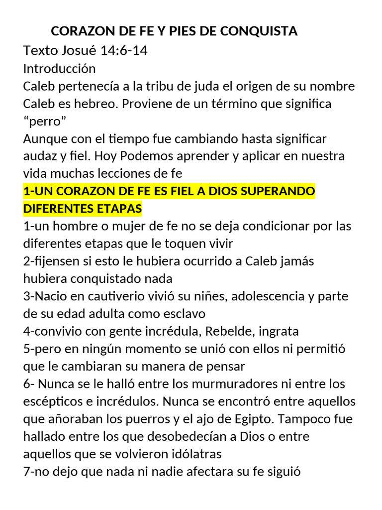 Corazon de Fe Pies de Conquista | PDF | Fe | Dios