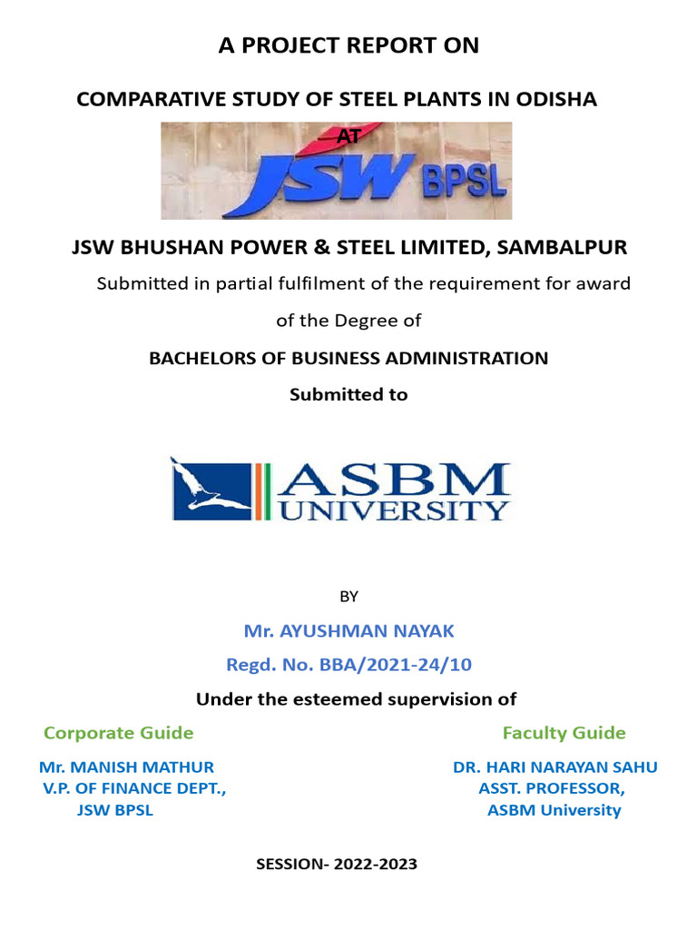 Internship Project-1-1 | PDF | Steel