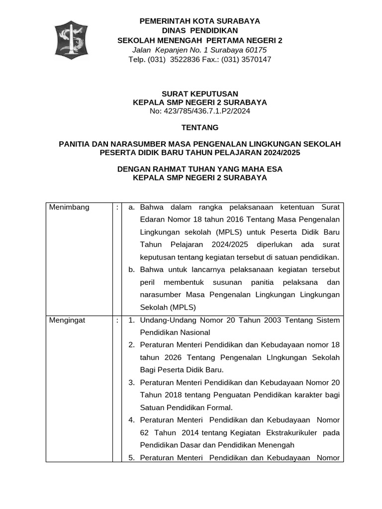 SK MPLS 2024-2025 Revisi | PDF