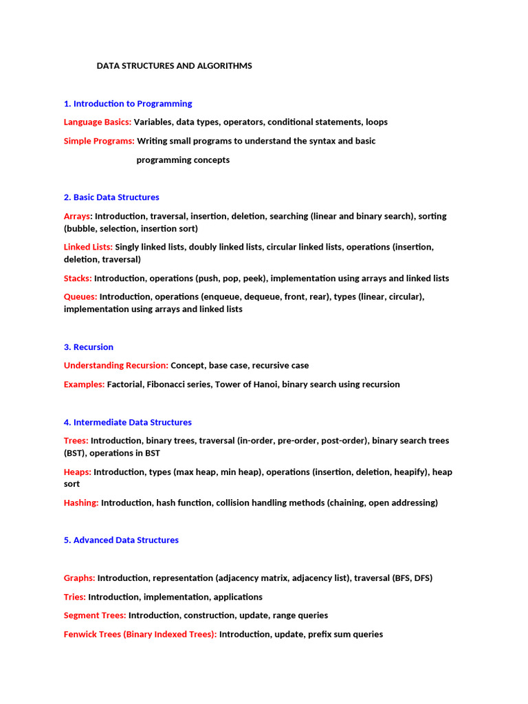 Data Structures And Algorithms Pdf Applied Mathematics Theoretical Computer Science
