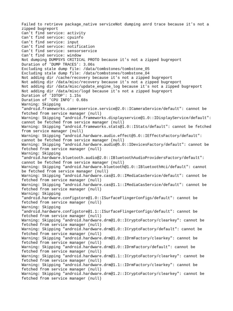 Bugreport CPH1823 QP1A.190711.020 Undated Dumpstate Log 29566 | PDF ...