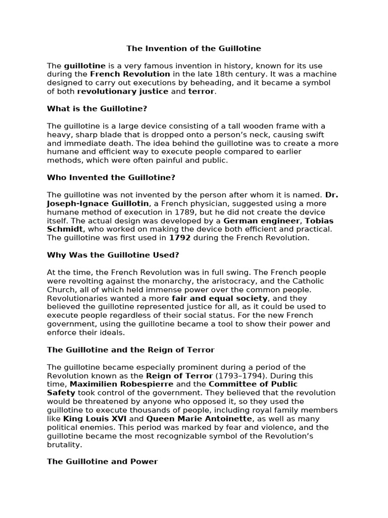 1 - The Invention of The Guillotine | PDF | France