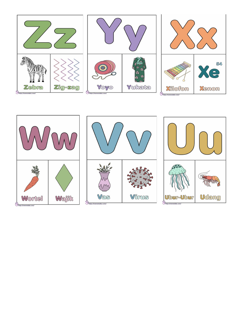 Flashcard Abjad | PDF