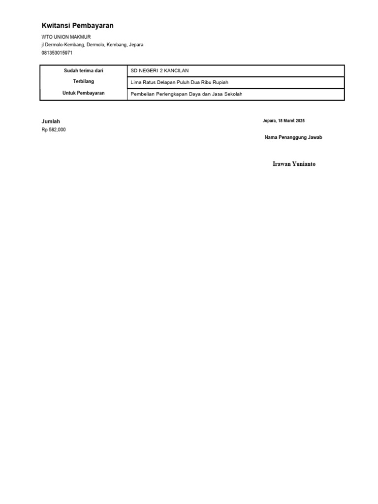 Kwitansi 2 Kan | PDF