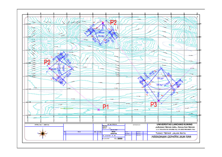 Perencanaan Geometrik Jalan Raya: ES2 YS2 TS2 | PDF