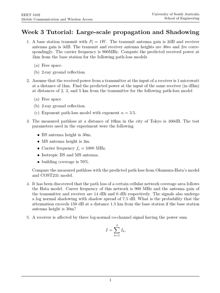 Wireless Propagation Analysis Tutorial | PDF | Electromagnetic Spectrum ...