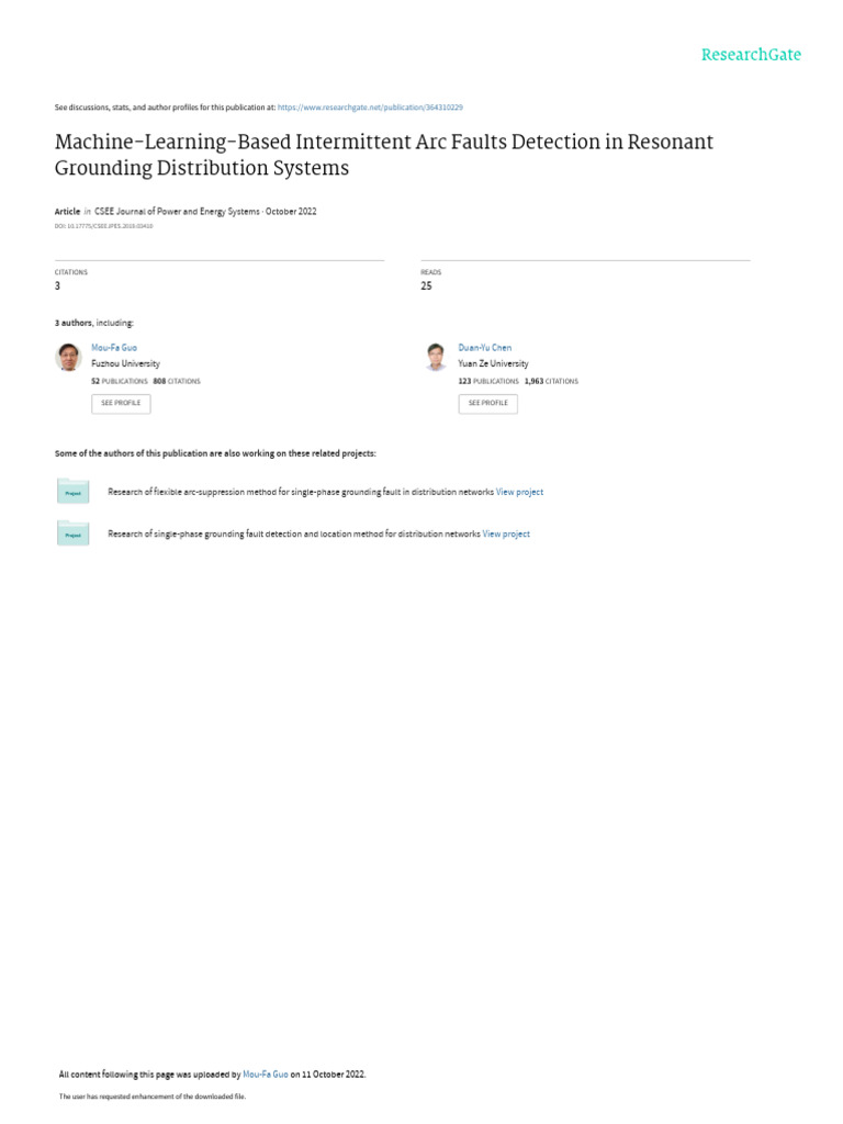 23.machine-Learning-Based Intermittent Arc Faults Detection in Resonant Grounding Distribution ...