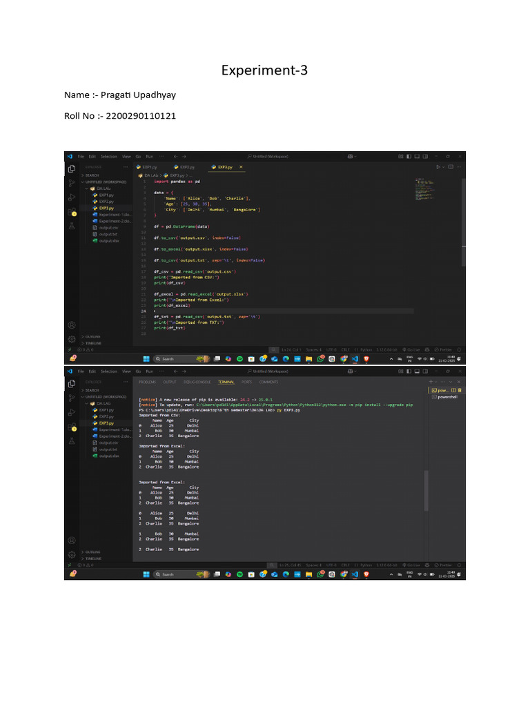 Experiment-3[1] PU (1) | PDF