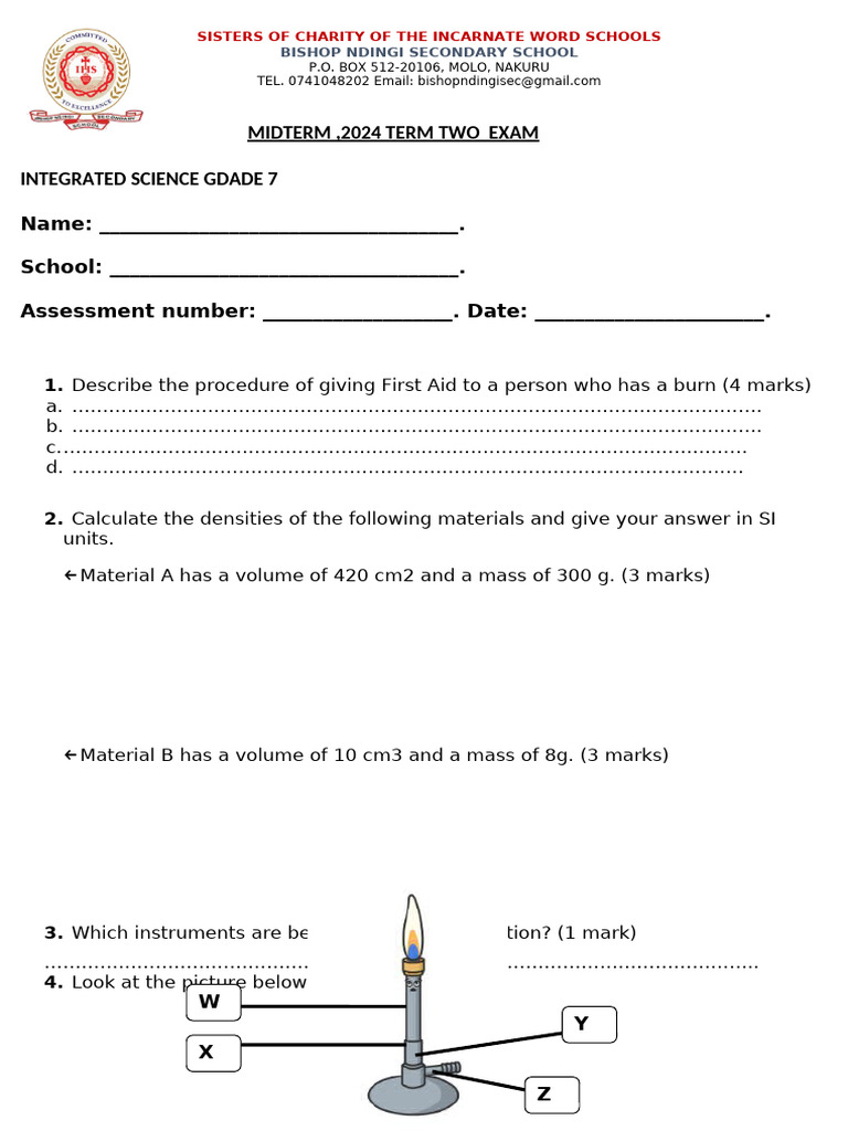 Grade 7 Integrated Science Midterm Exam Pdf International System Of