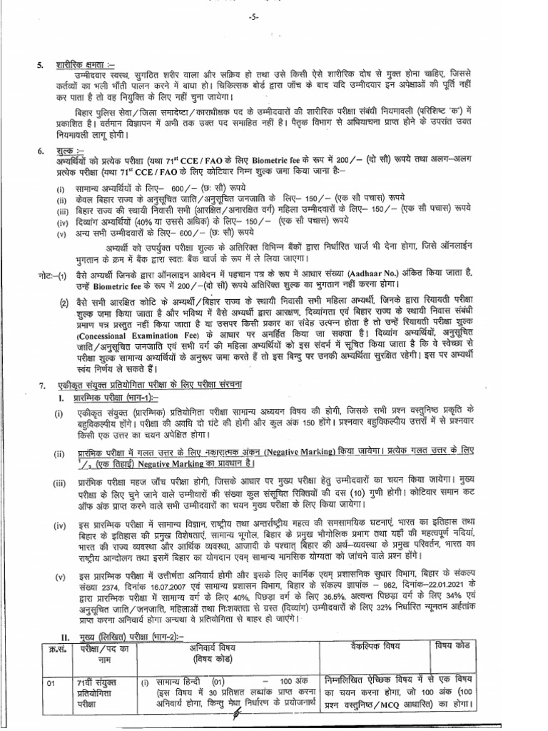 71th BPSC Full Advertisement 05-30-06-5 | PDF