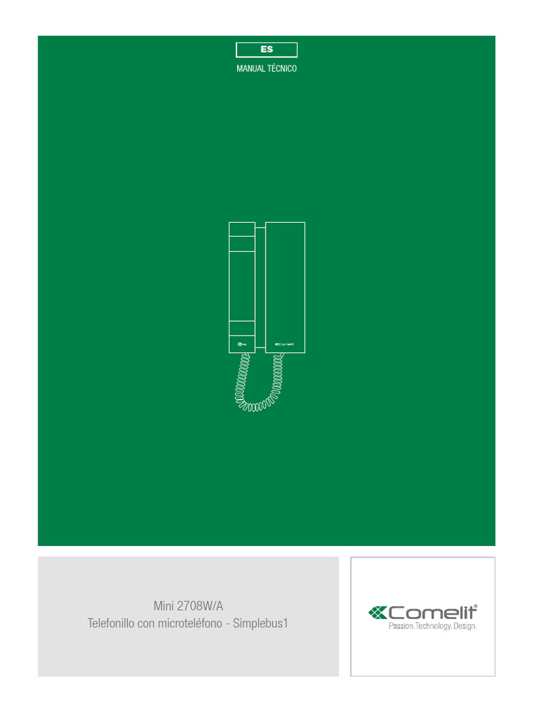 Manual Técnico Telefonillo Mini 2708W/A | PDF