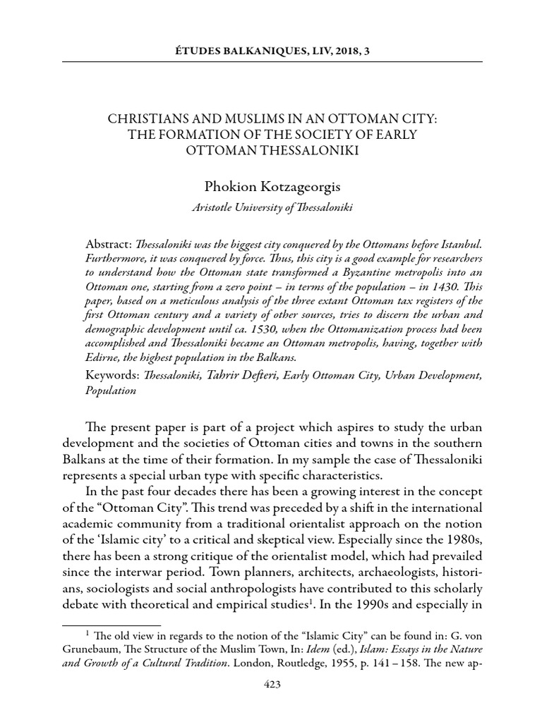 Christians and Muslims in Early Ottoman | PDF | Ottoman Empire ...