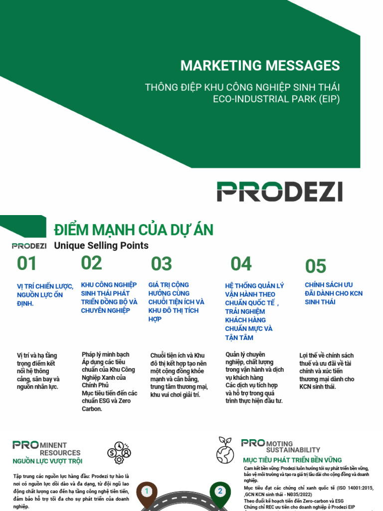 Prodezi - marketing - thông Điệp Kcn Sinh Thái Phối Hợp Cùng Agents | PDF