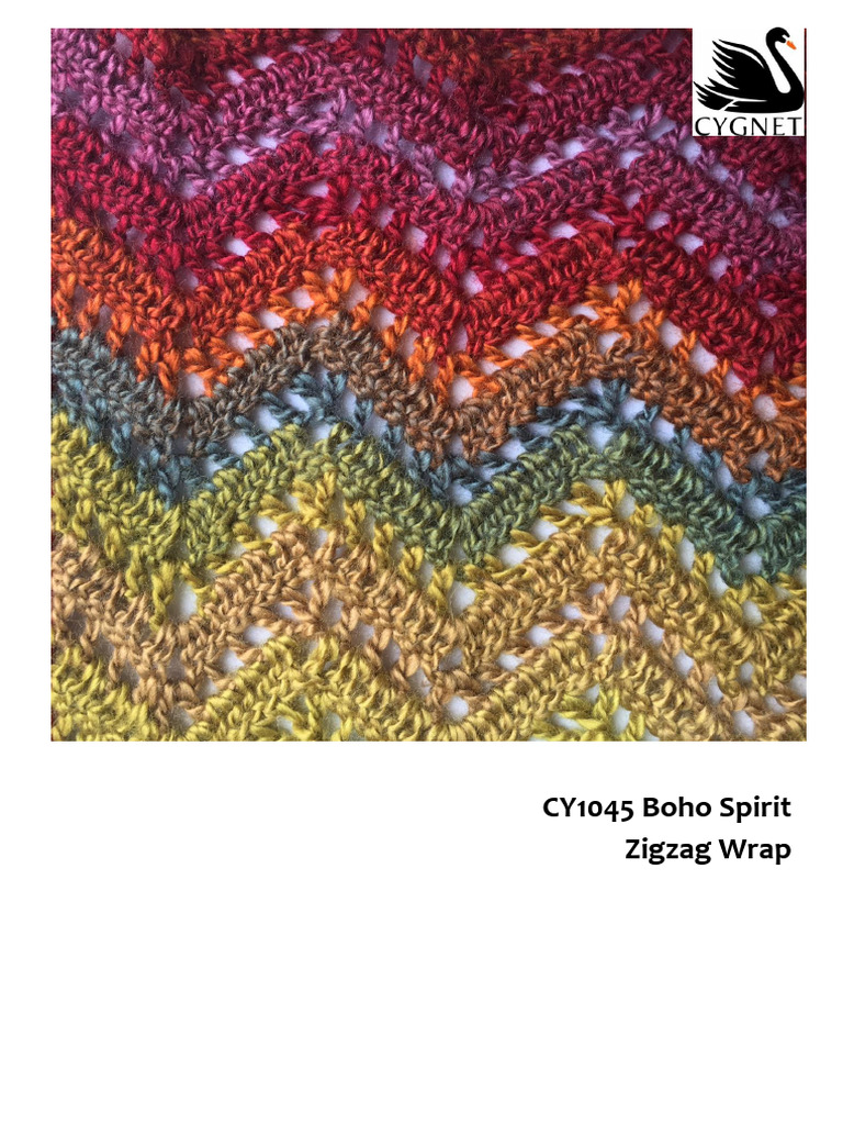 Cygnet 1045 - Zigzag Wrap in Boho Spirit (Downloadable PDF | PDF ...