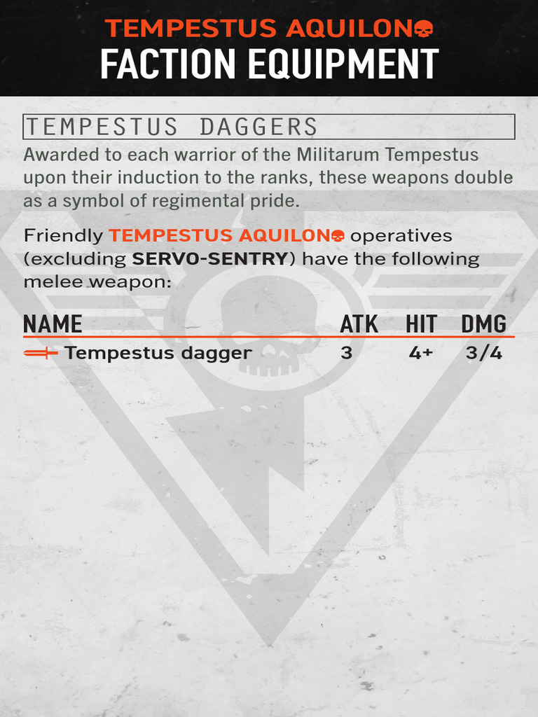 Tempestus Aquilon Equipment Guide | PDF