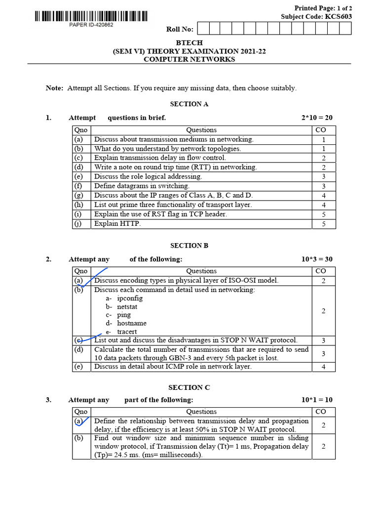 Computer Networks 2021 22 Pdf Internet Protocol Suite Computer