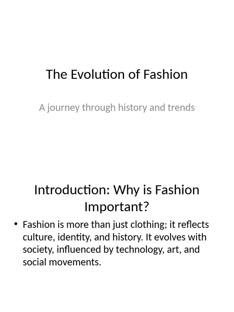 Evolution of Fashion Presentation | PDF
