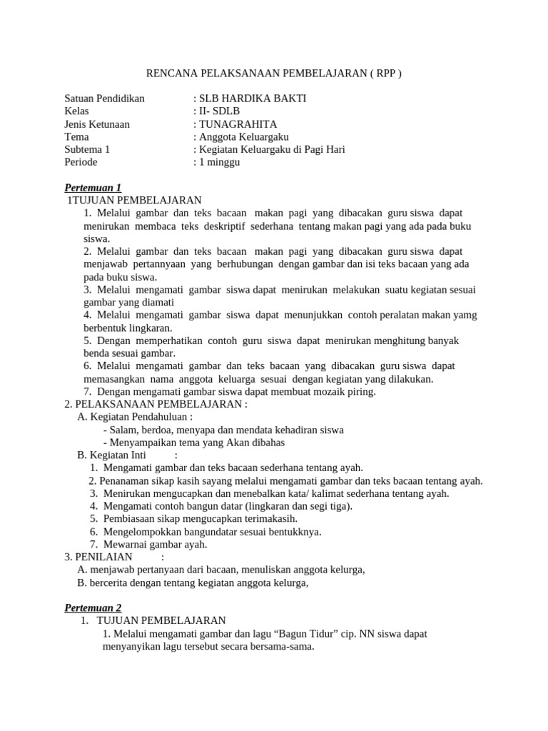 RENCANA PELAKSANAAN PEMBELAJARAN | PDF