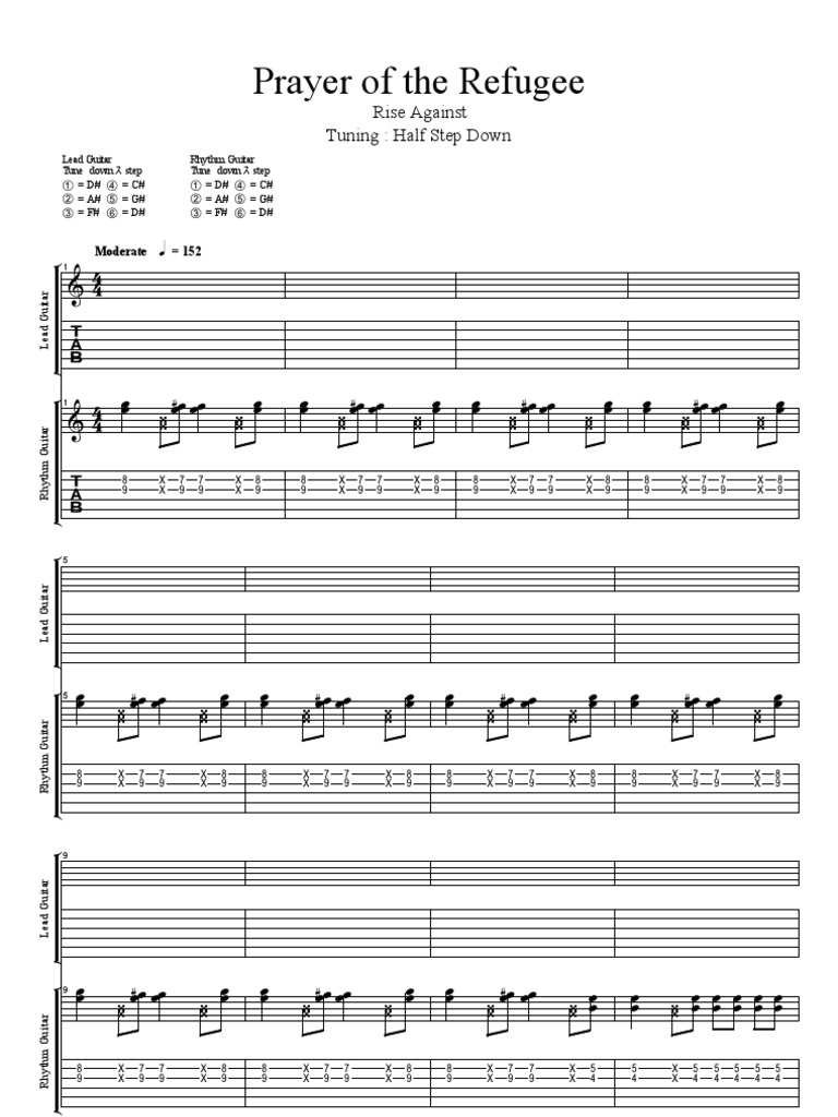 Prayer of The Refugee (Guitar Tabs) | PDF | Celtic Music | Necked Lutes