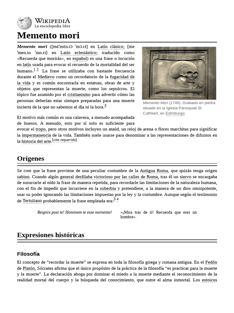 Memento Mori | PDF