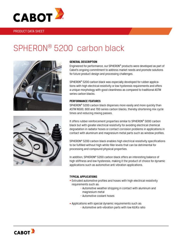 Datasheet SPHERON 5200pdf | PDF | Carbon | Materials