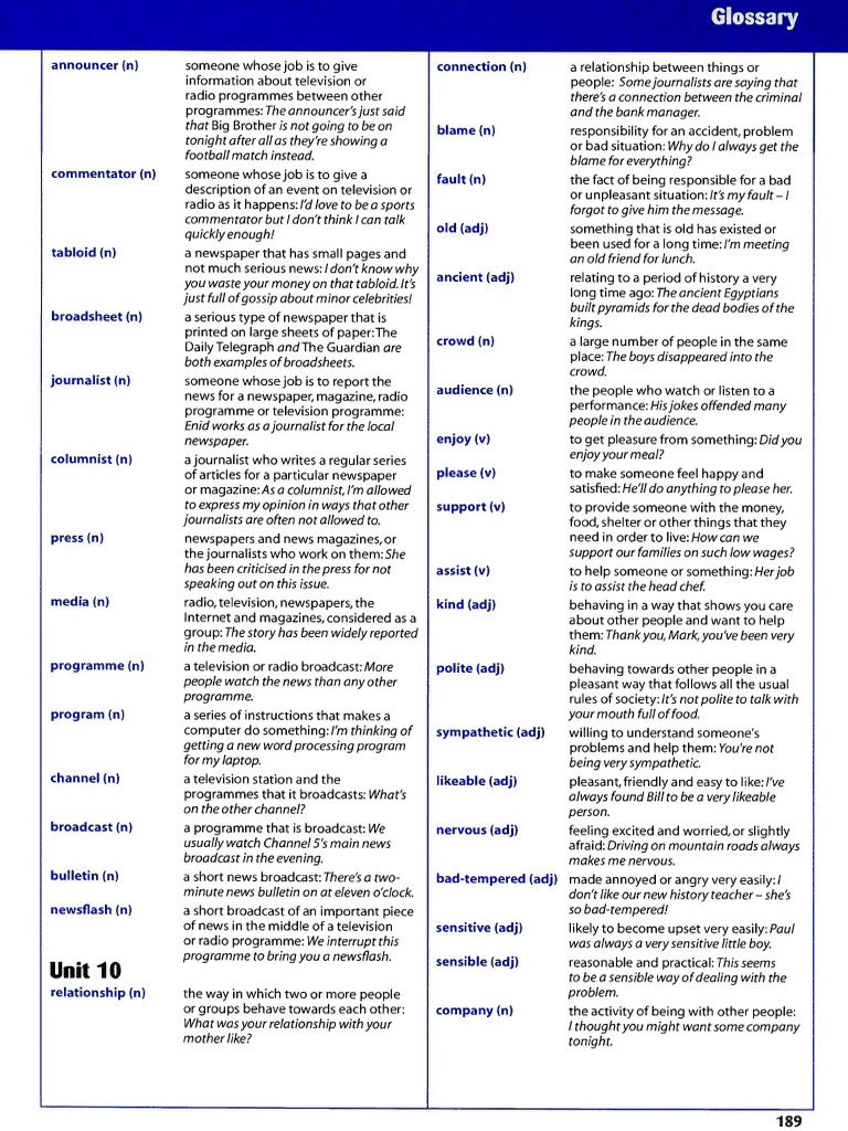 Destination B2 Vocabs People&Society Definition of Words | PDF