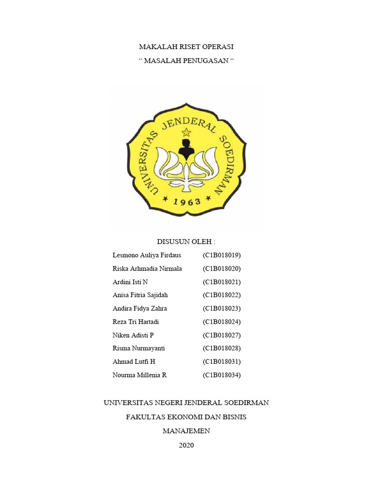 458892562 Kelompok 2 Riset Operasi Metode Penugasan | PDF