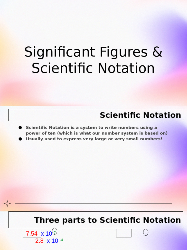 Sig Figs - Scientific Notation | PDF | Significant Figures | Multiplication