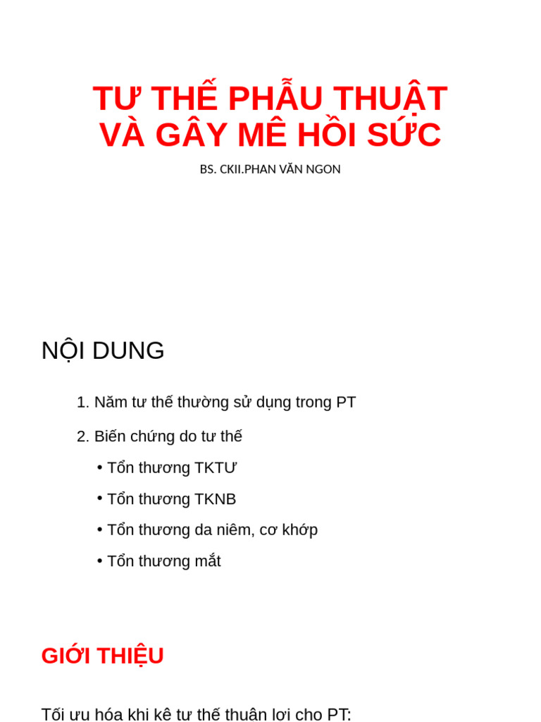 Tu The Trong Phau Thuat | PDF