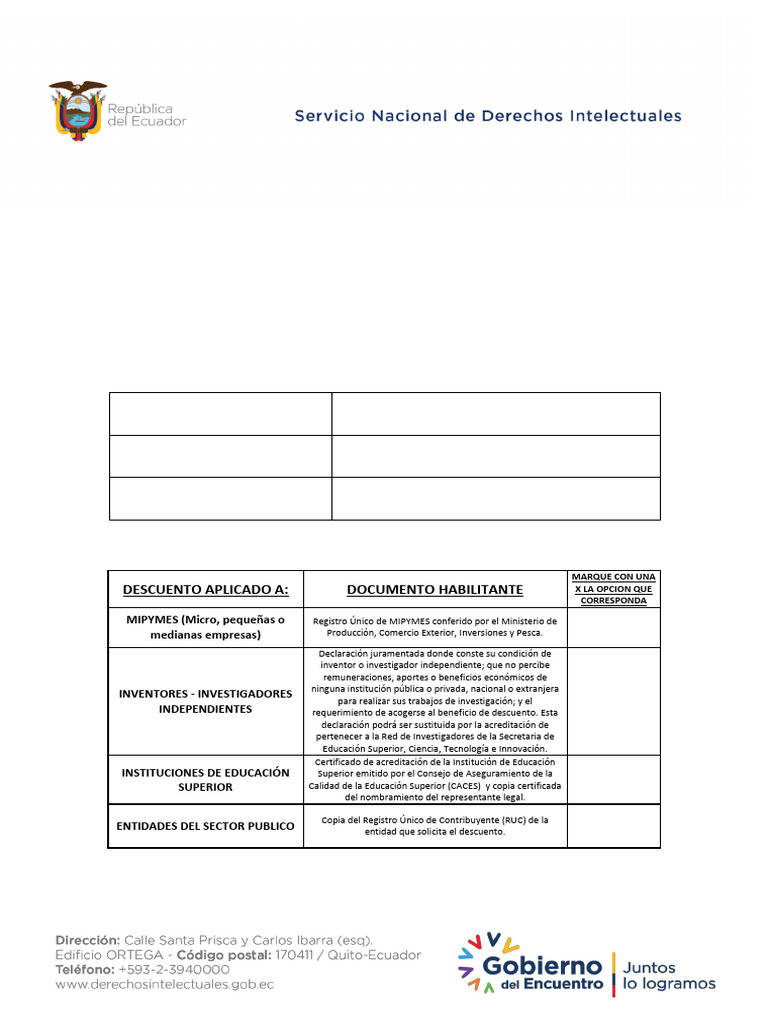Solicitud de Certificado de Descuento | PDF | Pequeñas y medianas ...