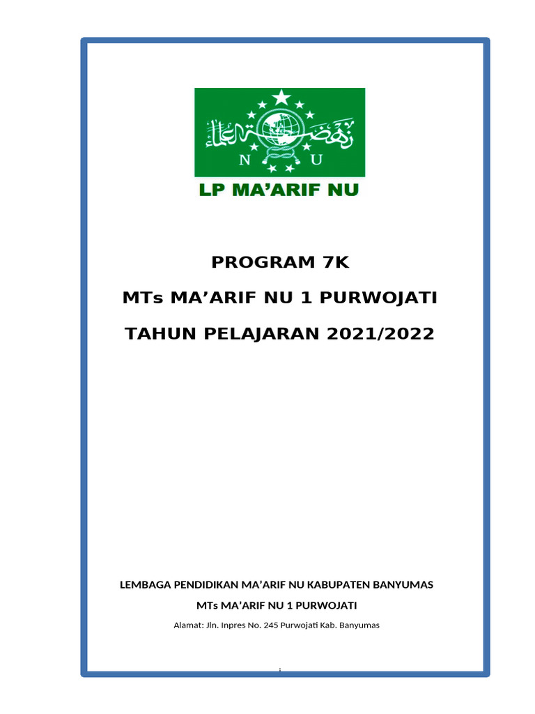 PROGRAM Unggulan Madrasah | PDF