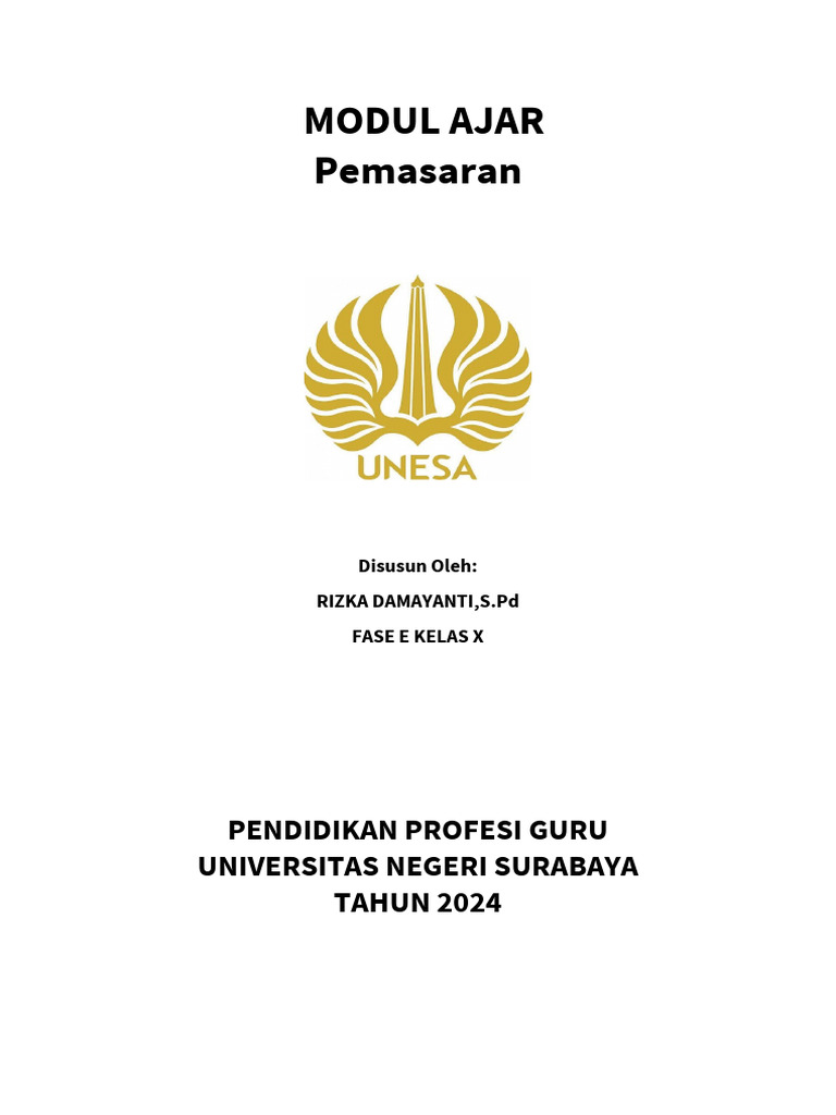 Modul Ajar Pemasaran Rizka | PDF