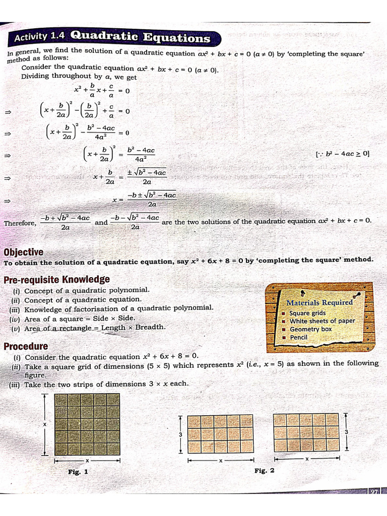Maths Activity 02 Class 10th | PDF