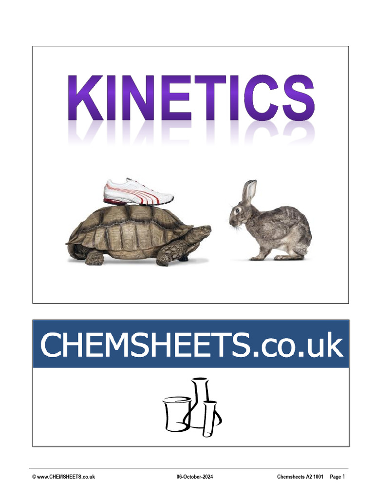 Chemsheets A2 1001 Kinetics Booklet | PDF | Reaction Rate | Activation ...