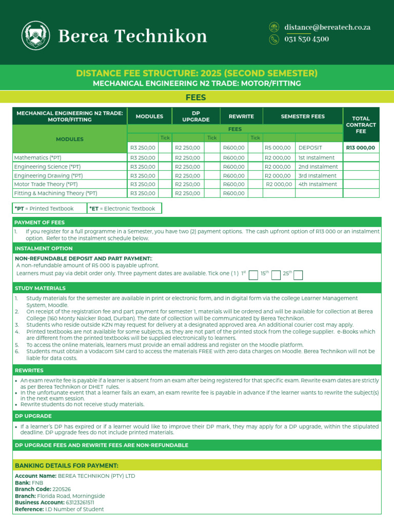 Mechanical Engineering - n2 | PDF | Debt | Payments