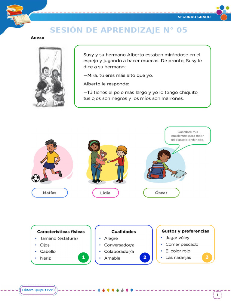 Anexo de Sesiones de Aprendizaje - Semana 2 - UDA 1 - Editora Quipus Perú | PDF | Músculo | Las ...