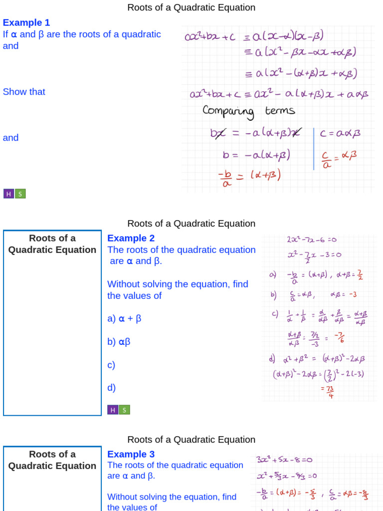 Understanding Quadratic Equation Roots | PDF