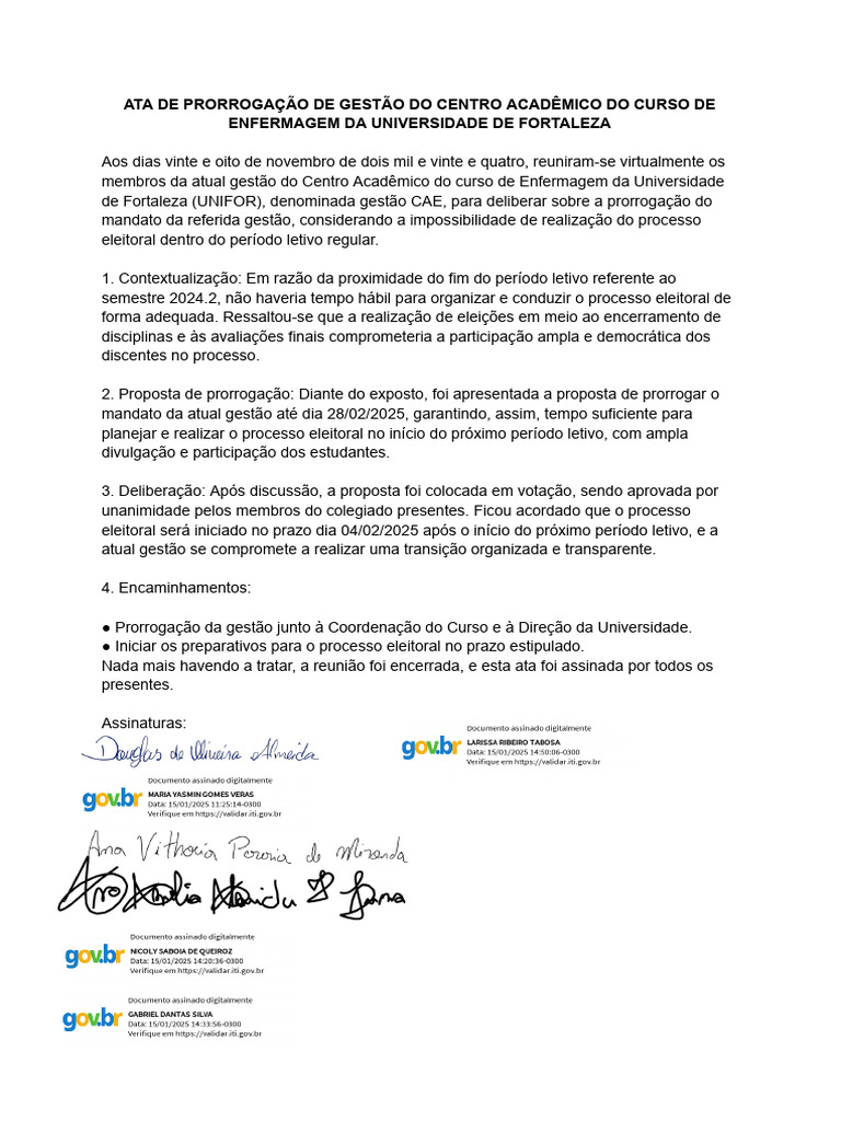 Documento Sem Nome 250110 161619 Assinado 250115 112726 Assinado Assinado Assinado Assinado | PDF