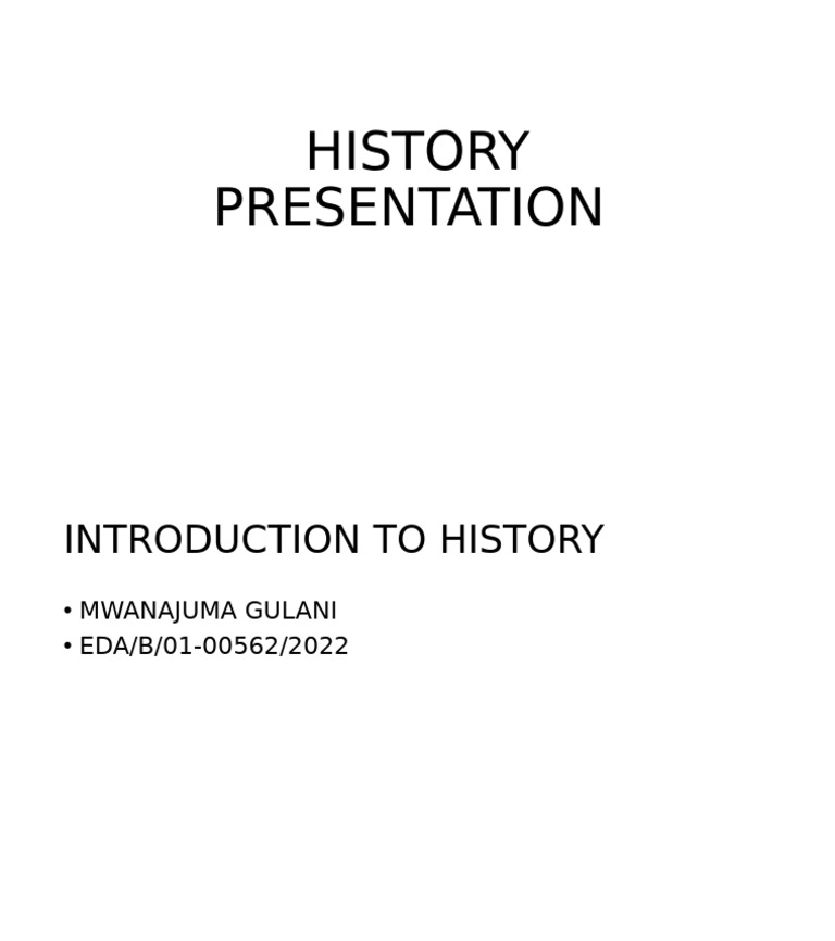 History Presentation | PDF