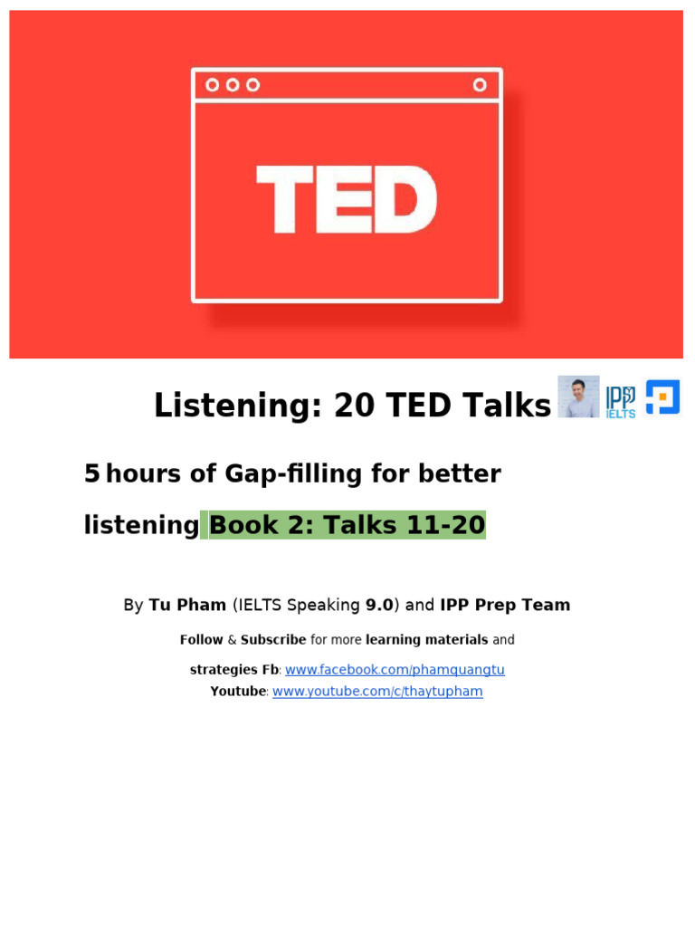 Enhance Listening with 20 TED Talks | PDF