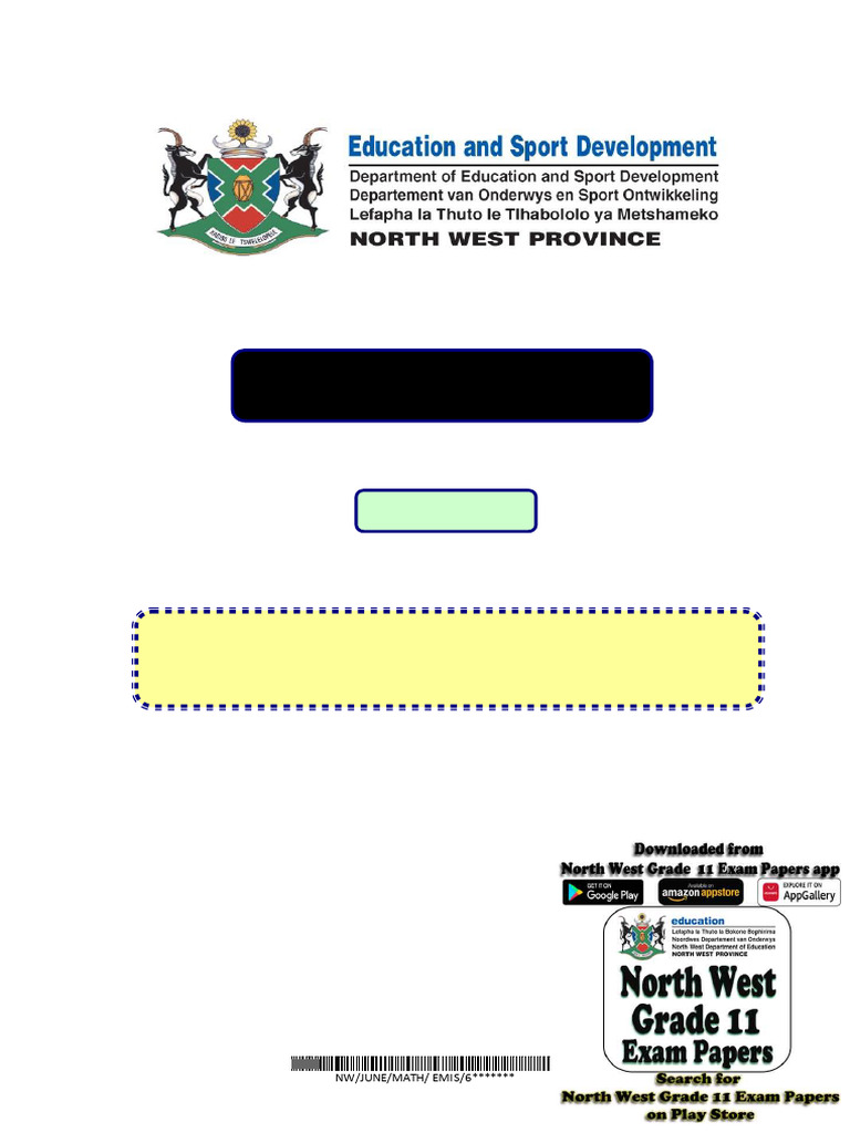 Mathematics GR 11 Paper 2 1 | PDF | Circle | Elementary Geometry