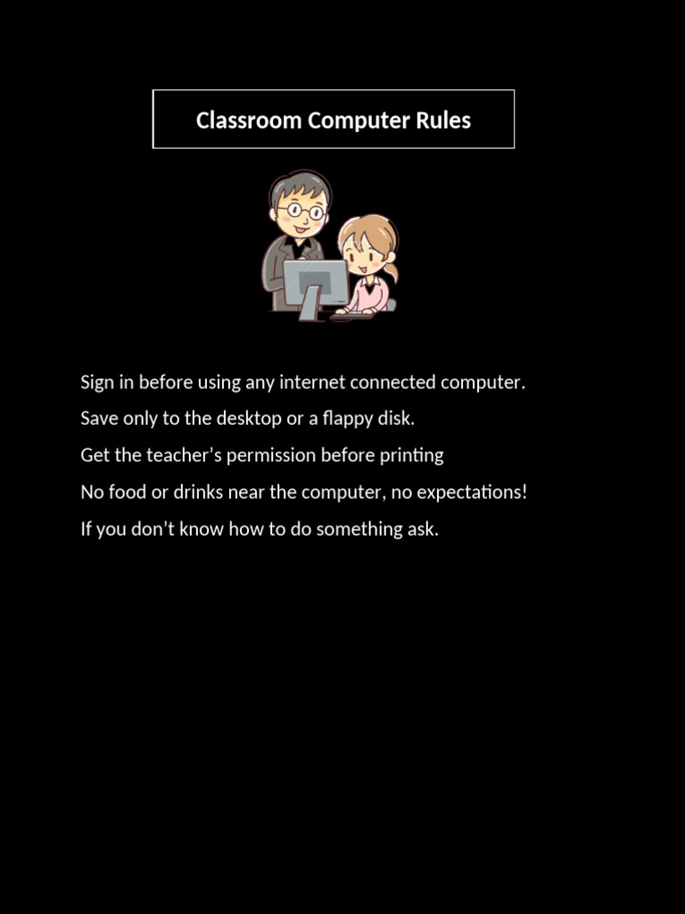 Classroom Computer Rules by DK | PDF
