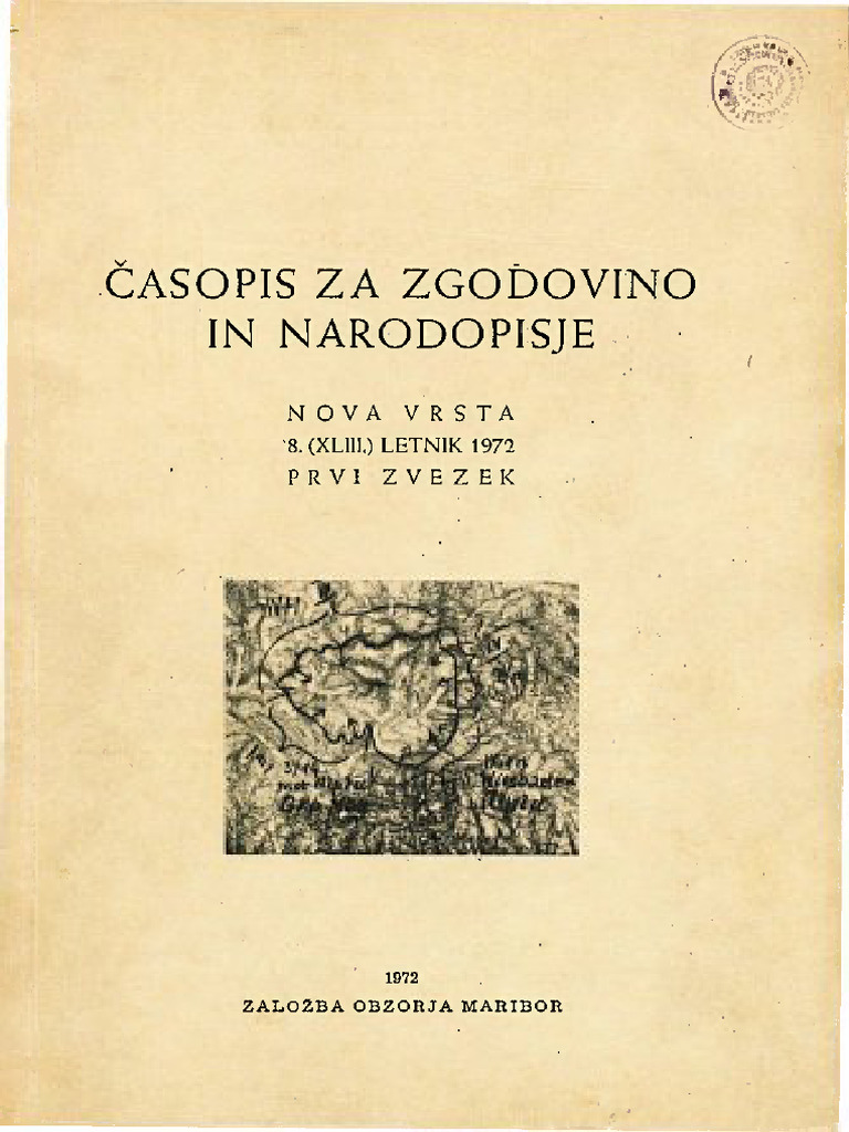 1972 - 1 - Casopis - Za - Zgodovino - in - Narodopisje Banfiji 1389 | PDF
