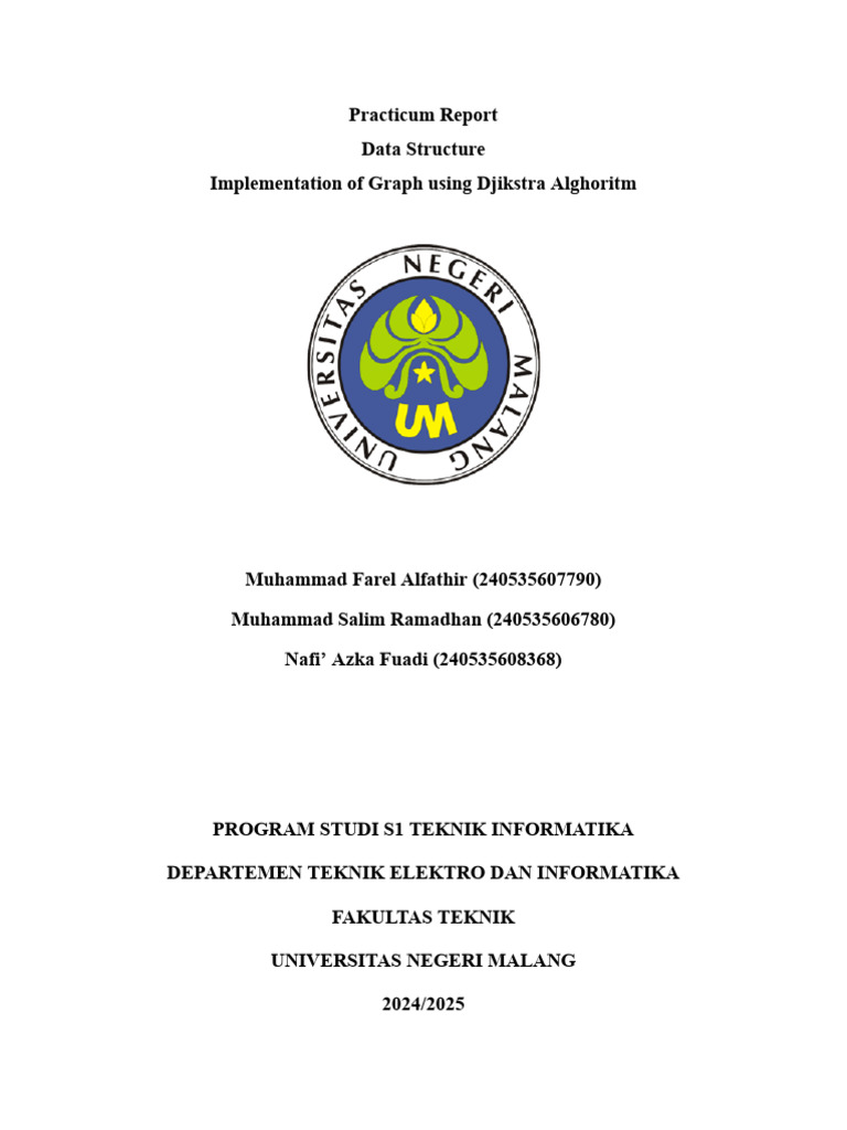 Struktur Data Offering INT Tugas Ke-5 Kelompok 4 | PDF | Vertex (Graph Theory) | Algorithms And ...