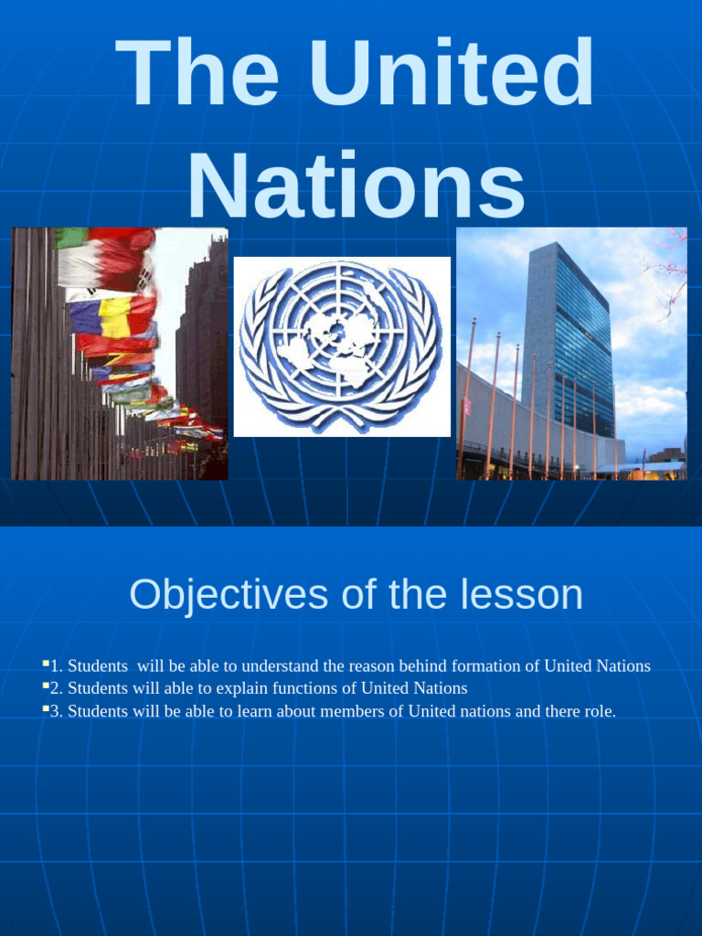 UnitedNations Power Point Presentation | PDF | United Nations ...