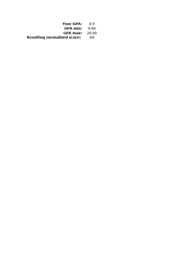 Normalized Score Calculator | PDF