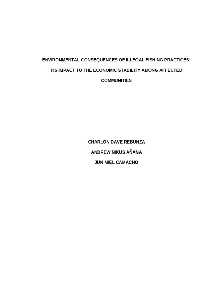 Environmental Consequences of Illegal Fishing Practices | PDF