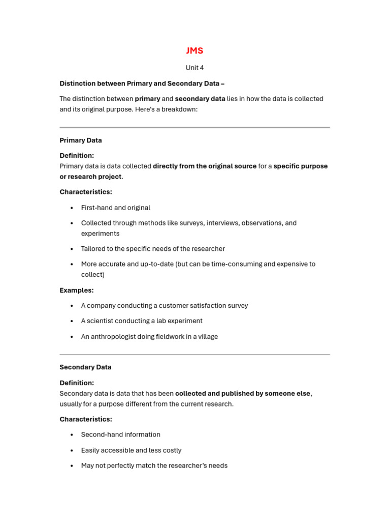 Research Methodology Unit 4 | PDF | Survey Methodology | Data Analysis