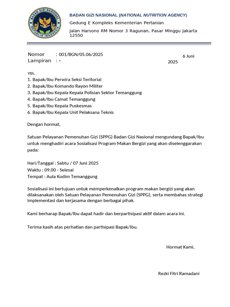 SURAT Strategi Implementasi Dan Kerjasam | PDF